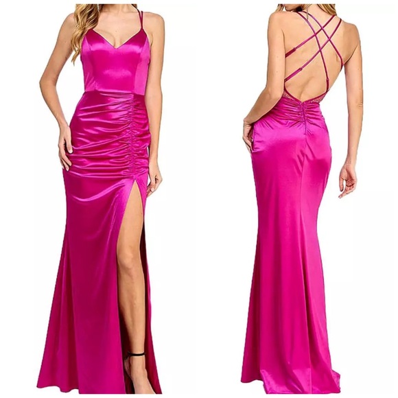 Dresses Hot Pink Satin Prom Dress Poshmark dresses-hot-pink-satin-prom-dress-poshmark